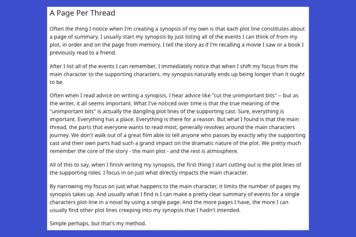 How To Start A Synopsis - Documentride5